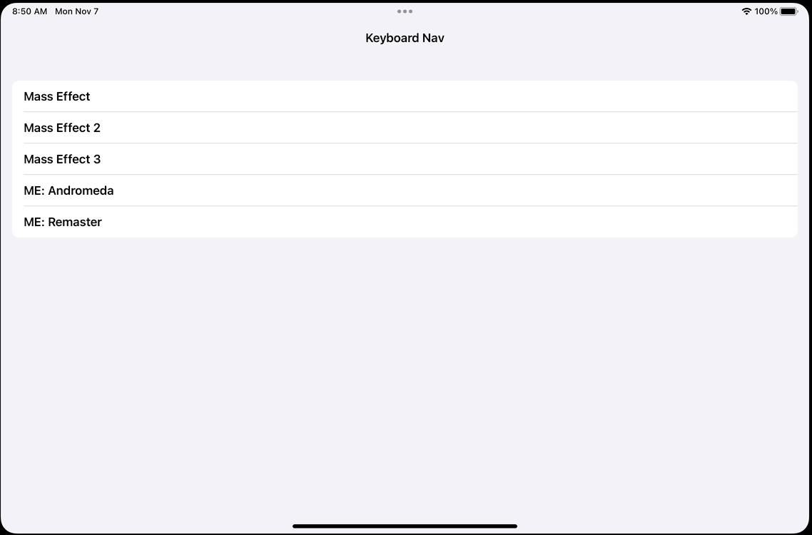 Basic Keyboard Navigation For Collection And Tableview Swiftjective C